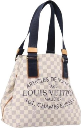 Louis Vuitton Pre-owned Damier Azur Canvas Tote Bag - - Pre-owned - Damen - Wei&szlig; - ONE SIZE
