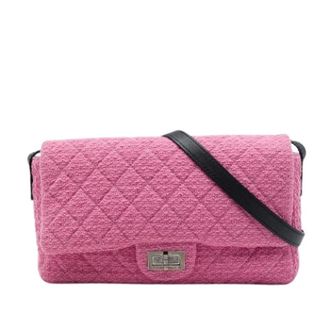 Chanel Pre-owned Vintage Quilted Tweed Crossbody Flap Bag - - Pre-owned - Damen - Rosa - ONE SIZE