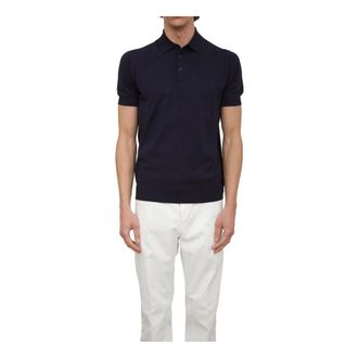 Paolo Pecora Blaues Poloshirt - - Tops - Herren - Blau - 3XL