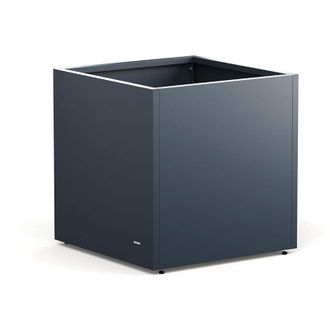 Herstera Garden Bac &agrave; plantes en acier Cube Anthracite 70x70x70