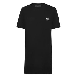 Philipp Plein Femme, Robes, Noir, Taille: 40 FR T-Shirt Dress Short Iconic Plein