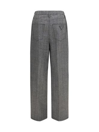 Prada Moulin&eacute; Wool Trousers - Gray