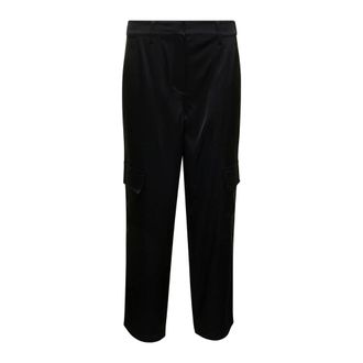 Michael Kors Satin-Cargohose - - Trousers - Damen - Schwarzk - XS