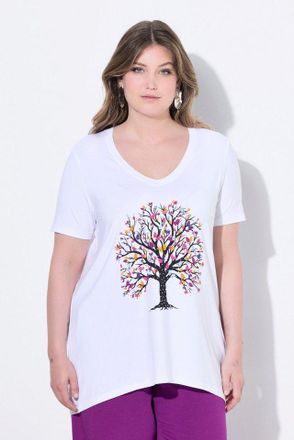 Miamoda T-Shirt T-Shirt A-Linie Baum-Motiv