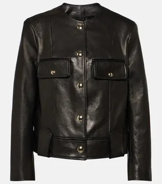 Khaite Veste raccourcie Laybin en cuir