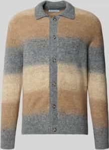 Manuel Ritz Strickjacke mit Umlegekragen und Knopfleiste