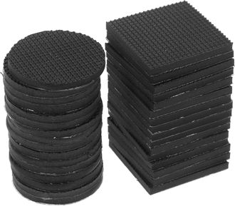 Valiclud 32 St&uuml;ck Teiliges M&ouml;belgleiterset mit Selbstklebenden Rutschfesten Silikon fu&szlig;pads in Rund und Quadratisch &Oslash;mm Schont B&ouml;den Ger&auml;usche f&uuml;r St&uuml;hle Tisch