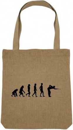 Fabulous Sac Shopping Tote Bag Aspect Lin - Evolution Billard Bar Snooker Passion - Sac de Courses Toile Epaisse 360g Beige Naturel Cabas Port&eacute; Epaule Solide I