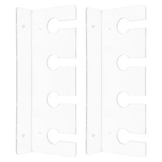 BESPORTBLE 2 St&uuml;ck Unterbau Weinregal Transparentes Acryl Glashalter Wandmontage Weinglashalter Schutz vor Bruch Platzsparende Aufbewahrung f&uuml;r Zuhause Bar Resta