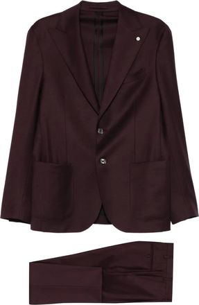 Luigi Bianchi Mantova Einreihiger Anzug - Violett