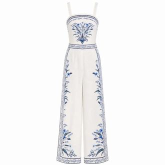 Farm Rio Flowers Arch Maxi Jumpsuit - - Jumpsuits & Playsuits - Damen - Mehrfarbig - S