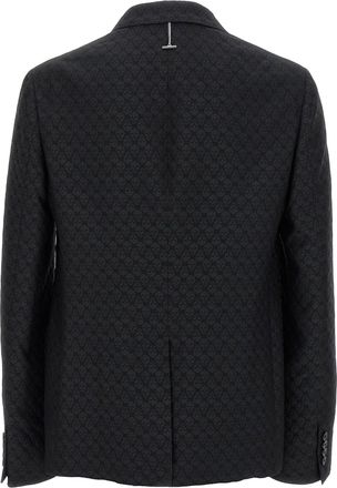 Alexander McQueen Skull Jacquard Blazer - Black