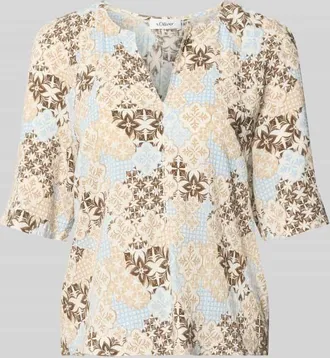 s.Oliver Red Label Relaxed Fit Kurzarmbluse aus Viskose-Mix