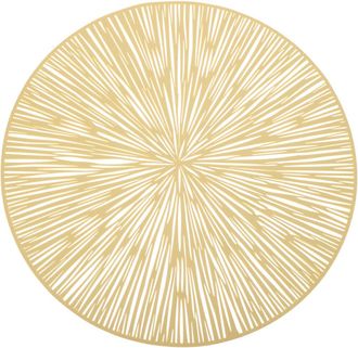 OSALADI 4 St&uuml;ck Hohle Tischsets aus PVC Isolierende Platzsets In Gold Dekorative Untersetzer f&uuml;r Haushalt und Festlichkeiten