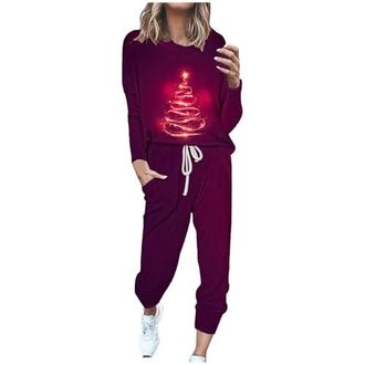 Generic Ensemble de v&ecirc;tements de d&eacute;tente pour femme, col haut, manches longues, fermeture &eacute;clair lat&eacute;rale et pantalon ample &agrave; taille &eacute;lastique, ensemble de lo