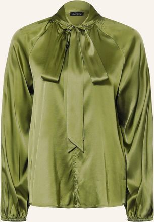 Grace Grace Satinbluse Mit Schluppe gruen