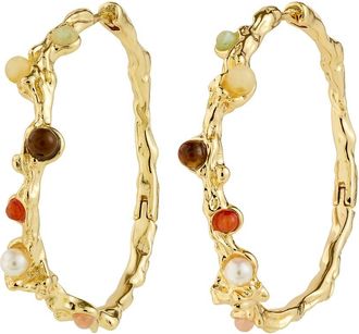 Pilgrim Iris - Vergoldete Creolen-Bunt