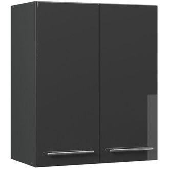 Vicco El&eacute;ment haut de cuisine Fame-Line, Anthracite Haute brillance, 60cm, Vicco