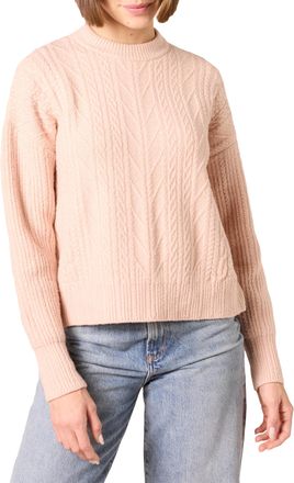 Amazon Essentials Damen Moderner Soft-Touch-Pullover Mit Rundhalsausschnitt (Erhältlich In Übergröße), Zartrosa, XL