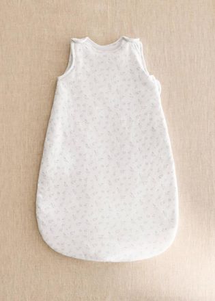 Mango Sac de sortie en coton &agrave; fleurs blanc - Home - Taille unique - MANGO HOME