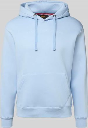 Alpha Industries Hoodie mit Label-Print und Känguru-Tasche