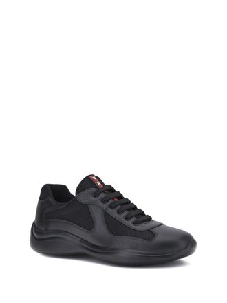 Prada Mens Americas Sneakers Nero Lace Up