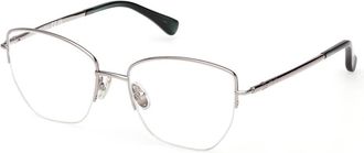 Max Mara Geometrische Halbbrille aus Metall - - Accessories - unisex - Grau - 53 MM