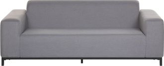 Beliani Trendy Sofa Polsterbezug grau schwarzes Gestell Indoor&Outdoor Rovigo