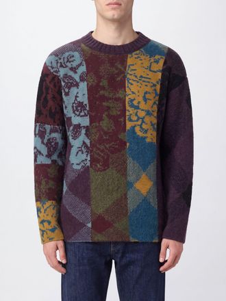Dries Van Noten Pullover mit Rundhalsausschnitt aus Woll-Alpaka-Mischung mit abstraktem Jacquard-Muster