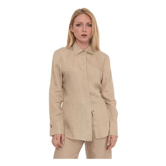 HUGO BOSS Beruta2 Klassische Bluse - - Blouses & Shirts - Damen - Beige - M