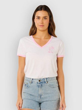 Rip Curl Hotel Malibu V-Neck T-Shirt blanc