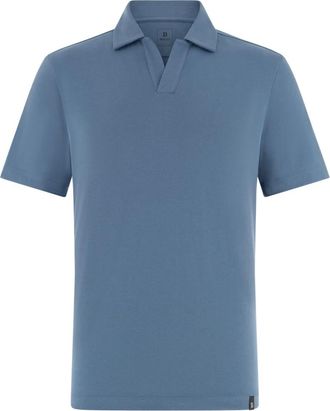 Boggi Milano Homme, Tops, Bleu, Taille: S Polo Pima Piqu&eacute; &agrave; Col Ouvert