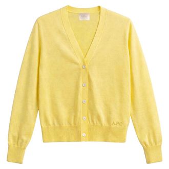 A.P.C. A.p.c., Femme, Pulls, Jaune, Taille: 44 FR Coezj-F22330 Cardigan