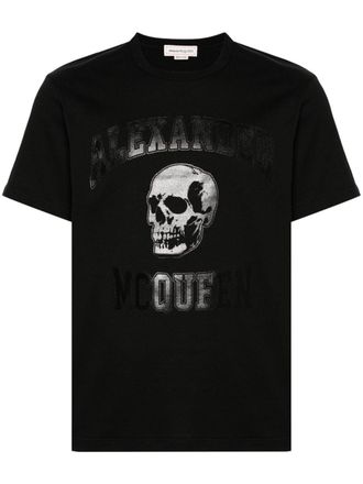 Alexander McQueen t-shirt à logo imprimé - Noir