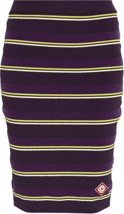 Casablanca Femme, Jupes, Violet, Taille: 38 FR Jupe Crayon &agrave; Rayures