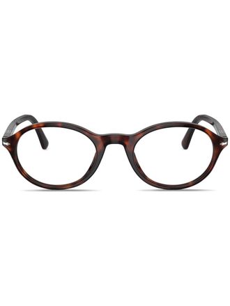 Persol lunettes de vue à monture ovale - Marron