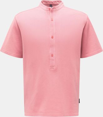 04651/ Herren - Piqu&eacute; Kurzarmhemd Guru Tee Grandad-Kragen altrosa