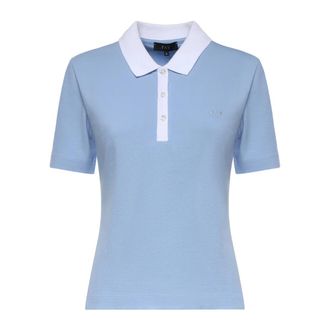 Fay Femme, Tops, Bleu, Taille: 38 FR Chemise Polo Boutonn&eacute;e &agrave; Col