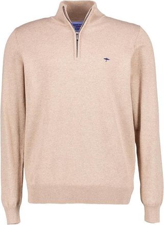 Fynch-Hatton Fynch-Hatton Herren Pullover beige Baumwolle unifarben