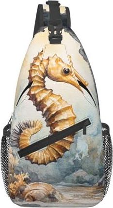 Generic Seahorse Cavernosus Sac &agrave; bandouli&egrave;re de voyage pour homme Sac &agrave; dos de randonn&eacute;e