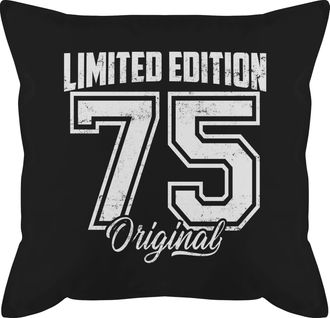 Shirtracer Kissen 50x50 - 50. Geburtstag - Limited Edition 1975 Original Weiß Vintage Fünfzigster - 50 x 50 cm - Schwarz - geschenk für einen jährigen 50th 1973 