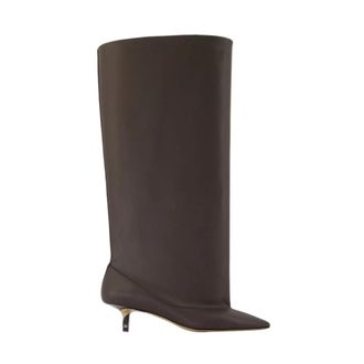 Jacquemus Braune Lederstiefel - Stilvolles Design - - Shoes - Damen - Braun - 37 EU