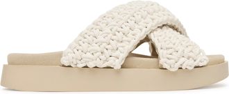 INUIKII Pantoletten Inuikii Woven 1004.003.0062 Wei&szlig;