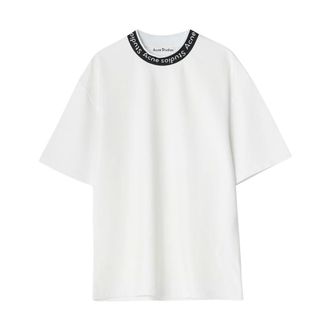 Acne Studios Homme, Tops, Blanc, Taille: S Extorr Logo T-shirt