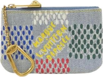 Louis Vuitton Pre-owned LV Birds Damier Denim Coin Case - Femme - Pre-owned - Bleu - Taille: ONE Size