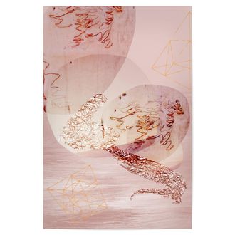 artboxONE Poster 90x60 cm Rosa Abstrakt Blush and Rose Gold Abstract - Bild blush rose gold