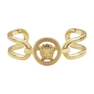 Versace Femme, Accessoires, Jaune, Taille: ONE Size Bracelet Manchette Medusa 95