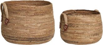 ebuy24 Aosta K&ouml;rbe Set von 2 Natur