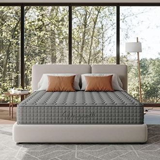 Vesgantti Tight Top Matelas Gris 120x200cm,Épaisseur 25cm,Original Matelas,Technologie Hybrid,Ressorts Ensachés Indépendant en Mousse à Mémoire de Forme,Multico