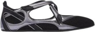 The Attico Femme, Chaussures, Noir, Taille: 39 EU Ballerina Flat Floor 01